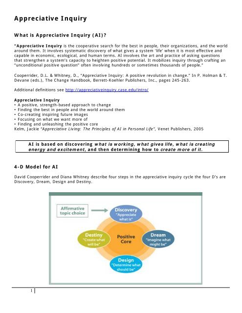 Appreciative Inquiry