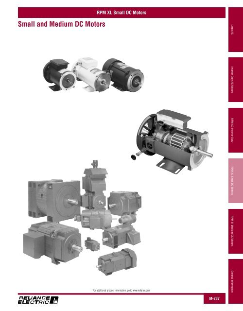 RPM XL Small DC Motors - Reliance Electric