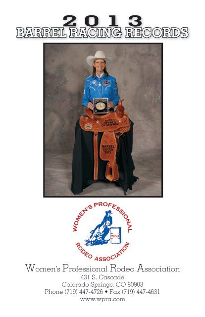 BARREL RACING RECORDS - Women's Pro Rodeo Association