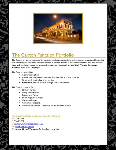 The Caxton Function Portfolio - ControlTower.com.au