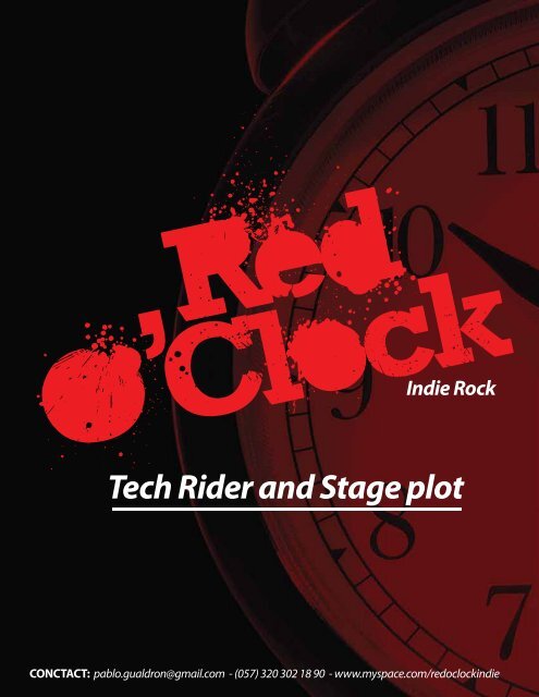 Tech Rider and Stage plot Indie Rock - La Plataforma