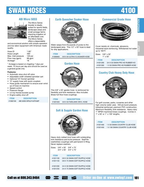 SWAN HOSES 4100 - Ewing Irrigation