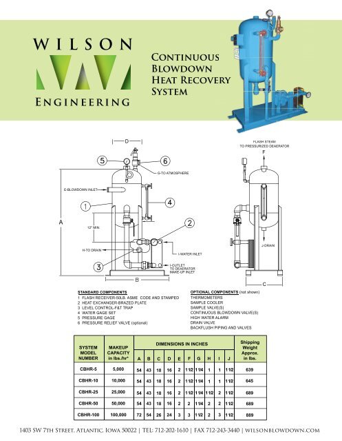 IS Continuous Blowdown Heat Recovery System ... - California Boiler