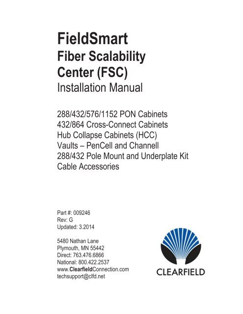FieldSmart Fiber Scalability Center (FSC) Installation ... - Clearfield