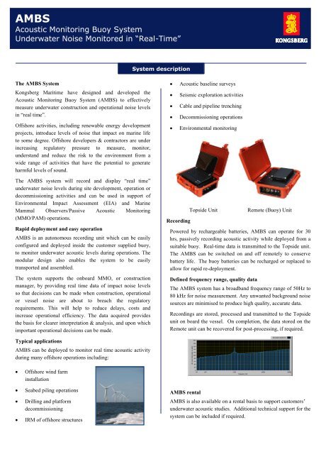 Acoustic Monitoring Buoy System - Wind Energy Network