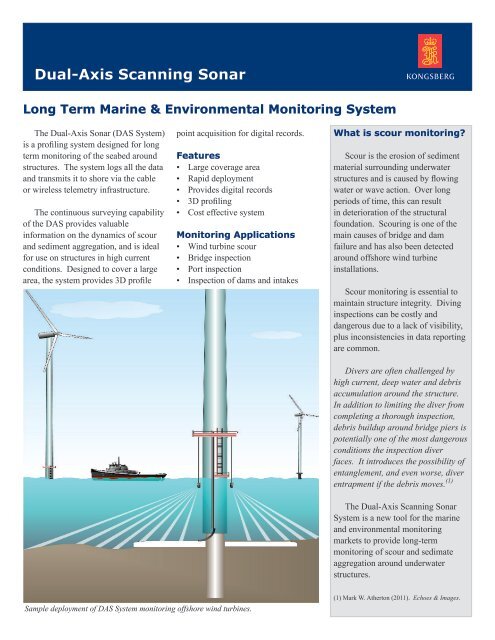 Sonars, Dual-Axis Scanning Sonar, DAS System - Kongsberg Maritime