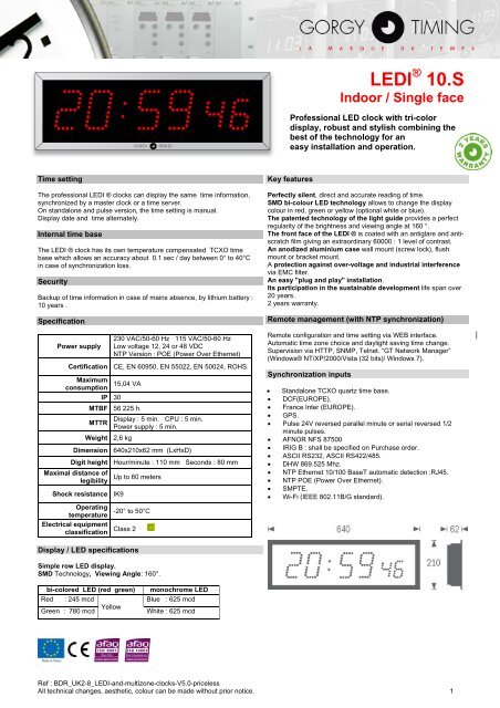 LEDI 10.S - Gorgy Timing