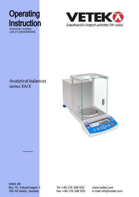 Manual XA.pdf - Vetek Scales