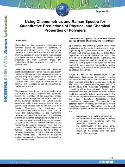 Using Chemometrics and Raman Spectra for ... - Intercovamex