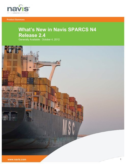 Download What's New in Navis SPARCS N4 release 2.4
