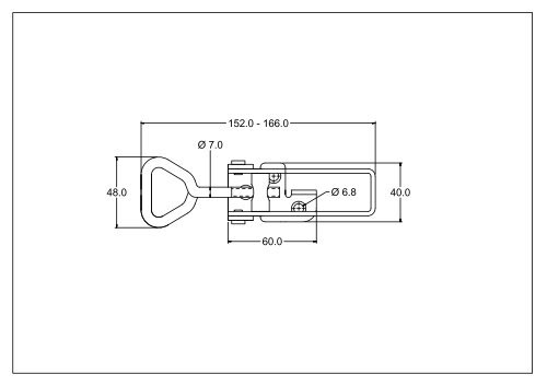 Adjustable draw/ toggle latch