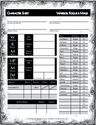 MERP Character Sheet