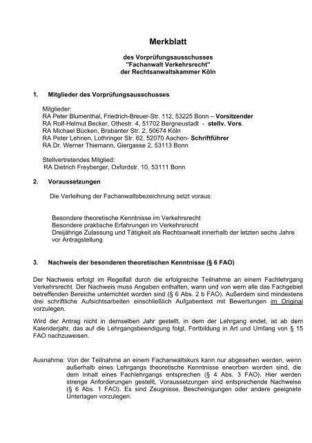 Rechtsanwaltskammer Kãln Stellenangebote