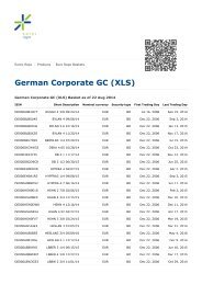 Eurex Repo - GC Pooling Baskets