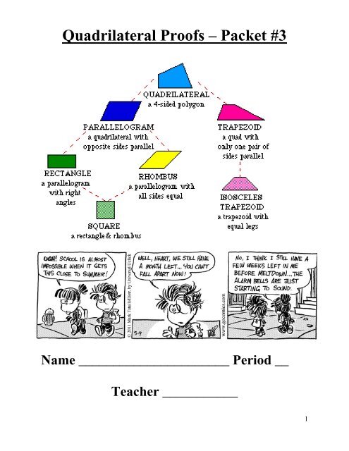 Quadrilateral Proofs â Packet #3 - White Plains Public Schools