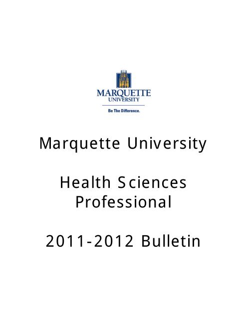 PDF for printing - Marquette University Bulletin