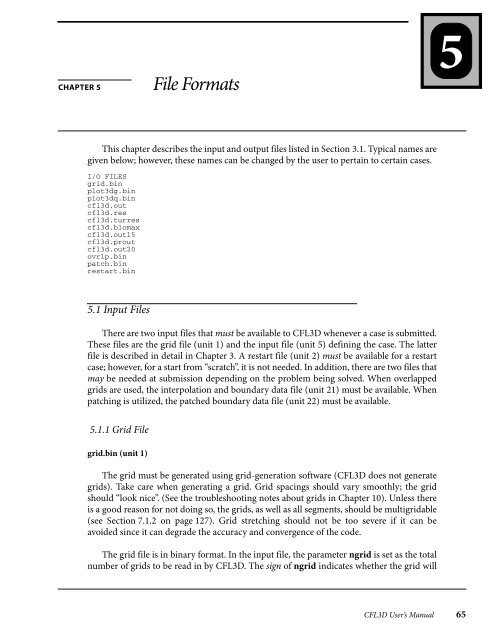File Formats - CFL3D