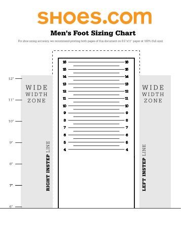 Foot Sizing Chart - Dr. Scholl's Shoes