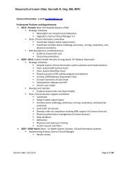 Resume/Curriculum Vitae: Kenneth R. Ong, MD, MPH - Medical ...