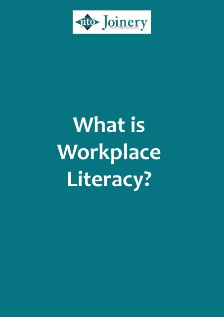 What is Workplace Literacy? - JITO