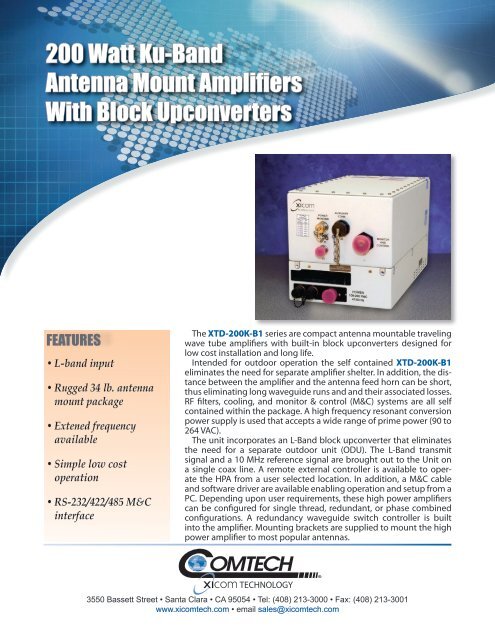 XTD-200K w - Comtech Xicom Technology