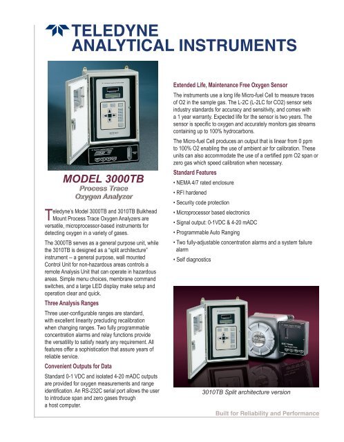 3000TB - Teledyne Analytical Instruments