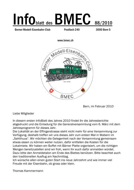 PDF, 139 kB - Berner Modell-Eisenbahn-Club BMEC