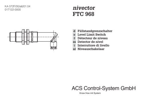 Nivector FTC 968 (KA) - ACS-CONTROL-SYSTEM GmbH