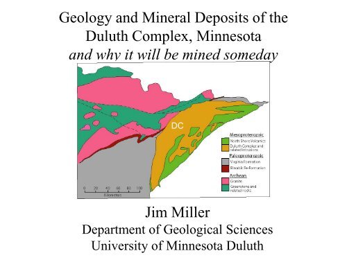 Geology and Mineral Deposits of the Duluth Complex, Minnesota ...