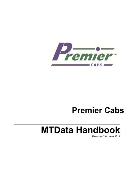 MTData Handbook - Premier Cabs