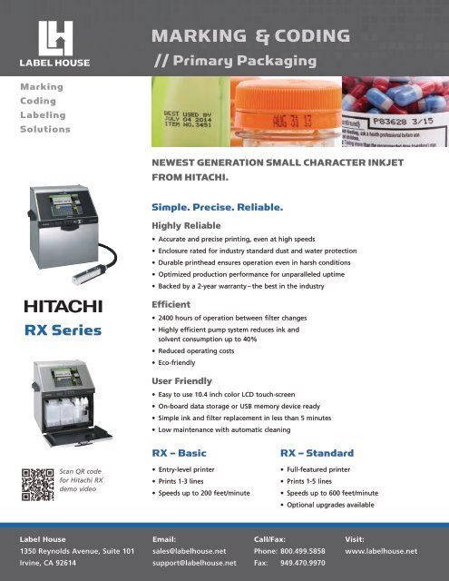 LABEL HOUSE - Barcode Printers | Label Applicators