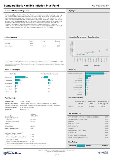 Standard Bank Namibia Inflation Plus Fund - Stanlib