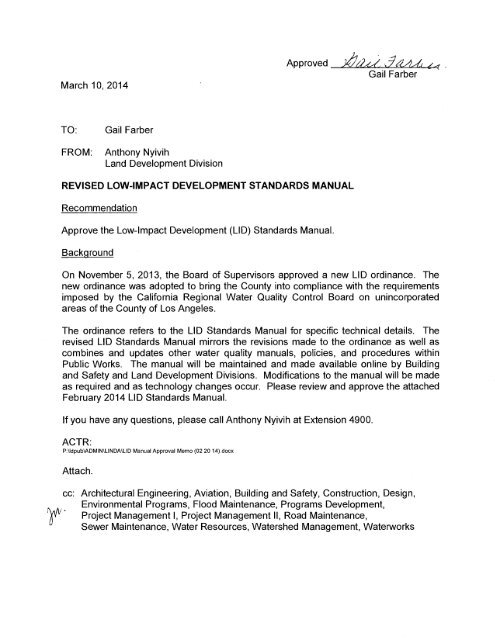 Low Impact Development Standards Manual