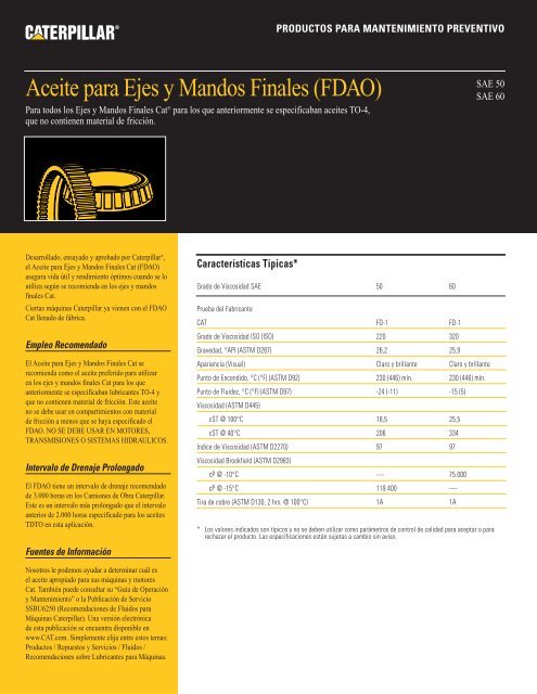 Aceite para Ejes y Mandos Finales (FDAO) - Venequip