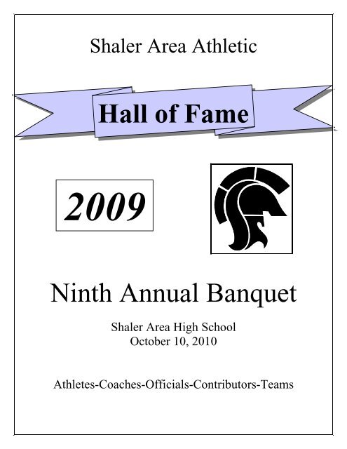 2009 Hall of Fame Program - Shaler Area School District