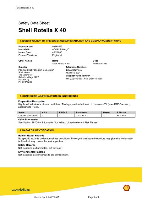 Shell Rotella X 40 - Auto-Rx