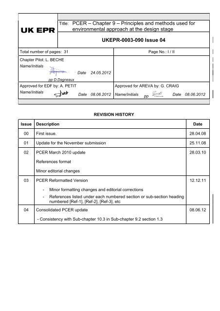 Chapter 9 - Principles and Methods used for ... - UK EPR