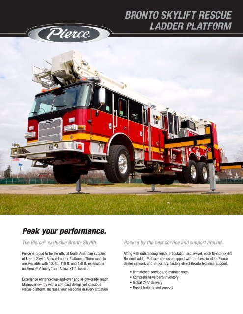 BronTo SkylifT reScue ladder PlaTform - Pierce Manufacturing