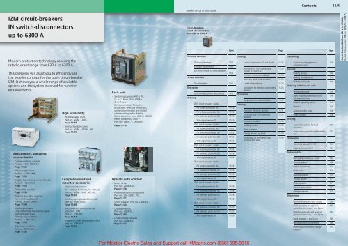 IZM circuit-breakers IN switch-disconnectors up to 6300 A
