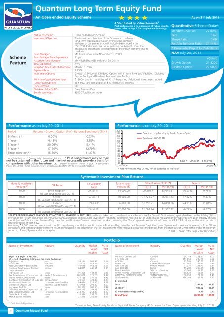 Factsheet July 2011 Combined.cdr - Quantum Mutual Fund