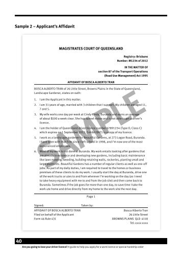 Sample 1 - Legal Aid Queensland