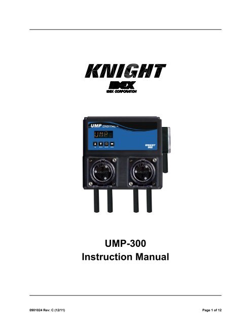 Download UMP - 300 Digital Instruction Manual - knight llc