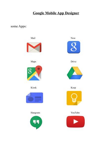 Google Mobile App Designer