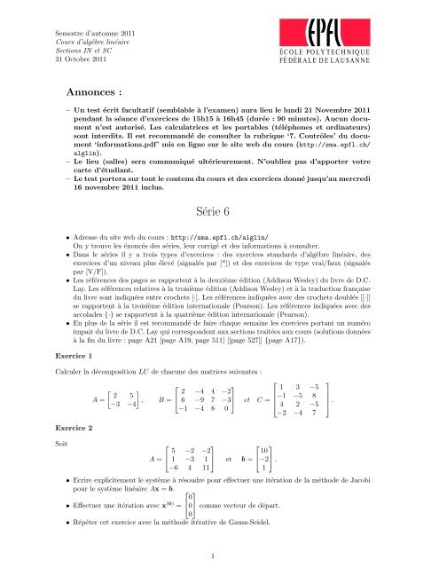 exercice corrigé matrice et application linéaire