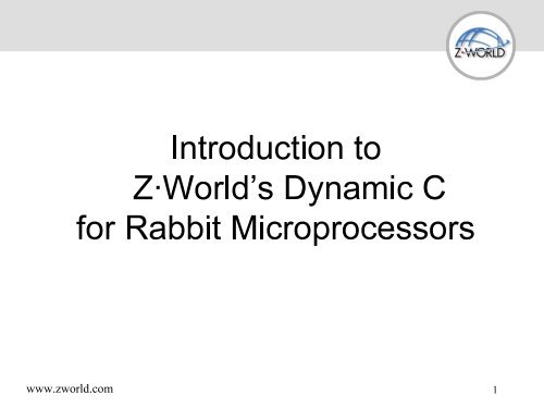 Introduction To Dynamic C