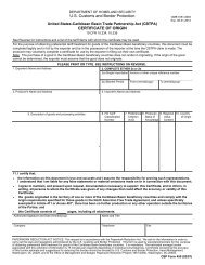 NAFTA Certificate of Origin - Parker & Co. Customs Brokerage