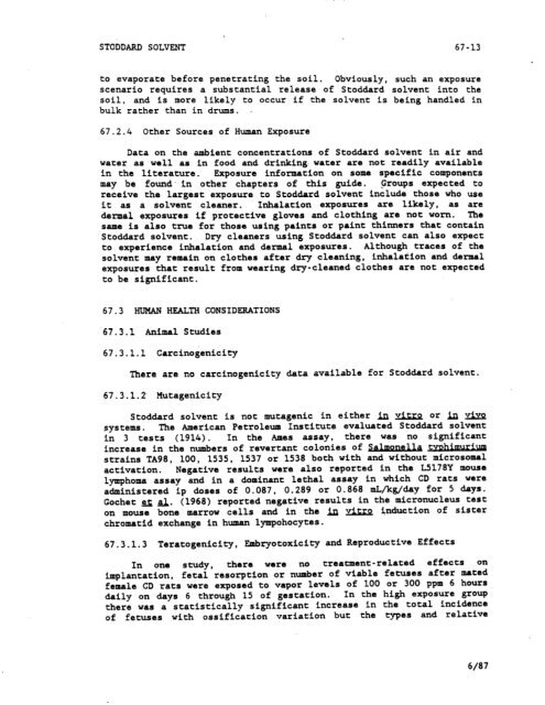 STODDARD SOLVENT 67-13 to