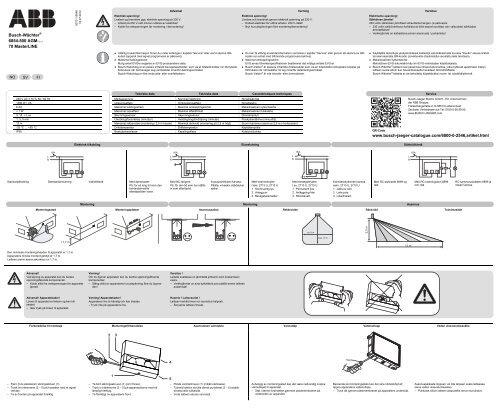 Busch-WÃ¤chterÂ® 6854-500 AGM-â ¦ 70 MasterLINE www.busch ...