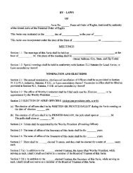 Sample Nomination Letter for Prov. Office - Fraternal Order of Eagles