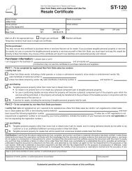 Form ST-120: June 1999, Resale Certificate, ST120 - NetSuite